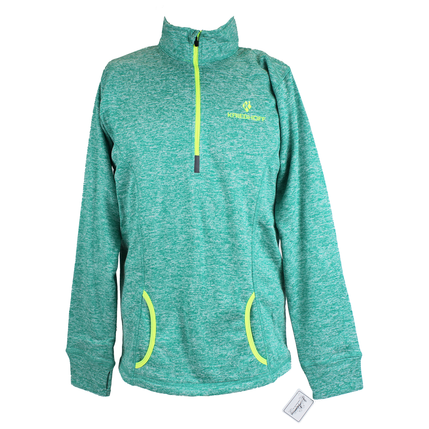 Ladies' Cosmic Fleece 1/4 Zip Jacket, Bright Green | Krieghoff