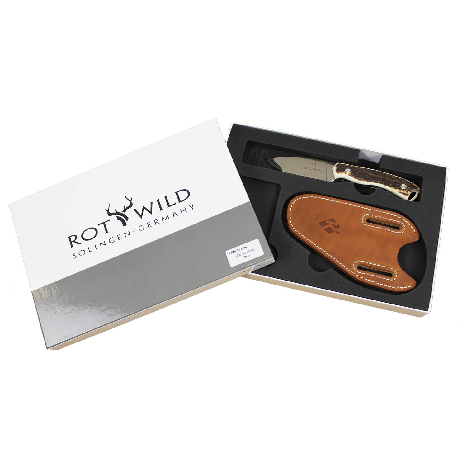 Krieghoff “Milan" Hunting Knife by Otter, Buckhorn Handle | Krieghoff