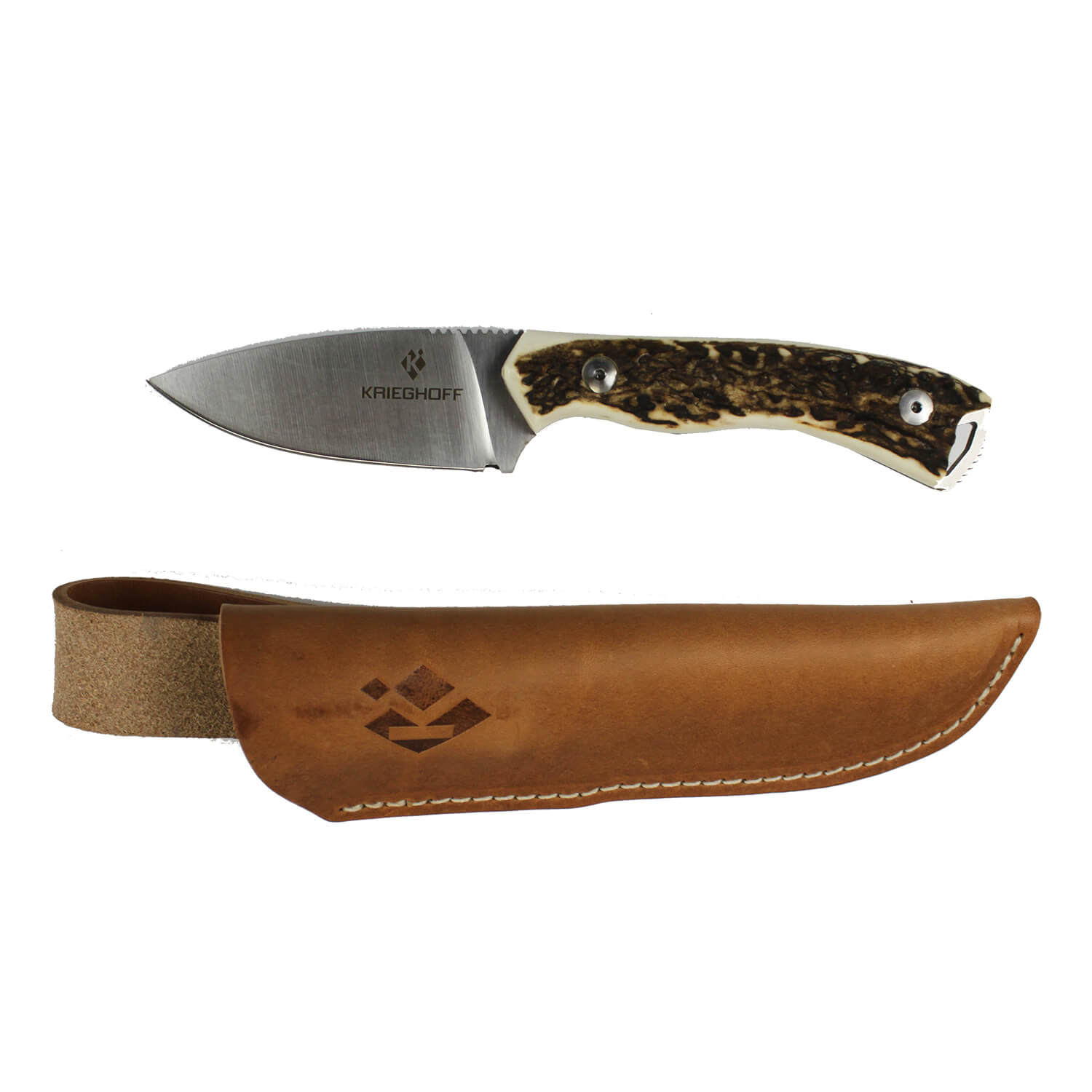 Krieghoff “Milan" Hunting Knife by Otter, Buckhorn Handle | Krieghoff